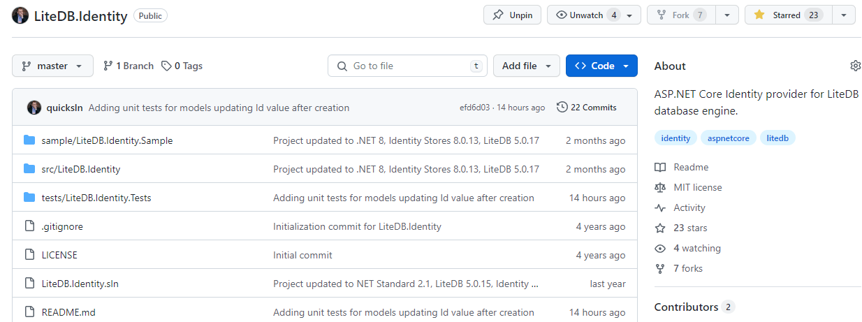 Microsoft Identity For Net With Oss Litedbidentity — Piotr Stola