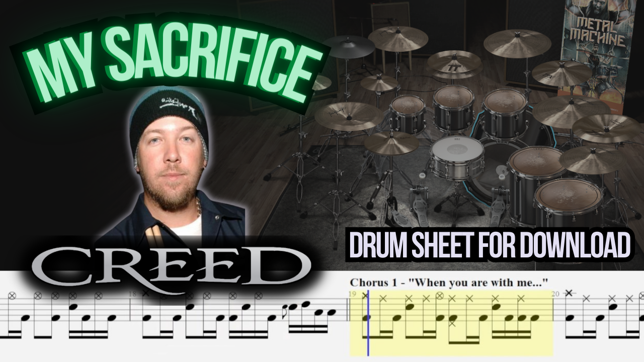 CREED - My Sacrifice / Video, Drum Sheet and Midi File now available ...