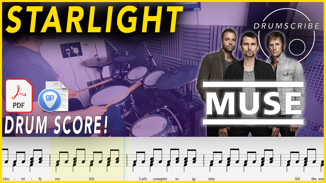 Starlight - Muse | Video, PDF & GP now available! — Drumscribe ...