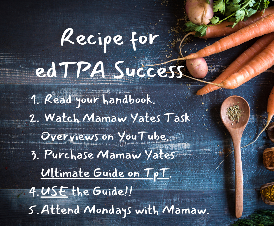 Recipe for edTPA Success — Terryl Yates - Buymeacoffee