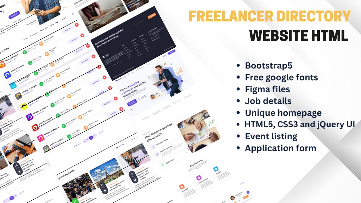 Freelancing Website Template in HTML — CodeWithZubi - Buymeacoffee