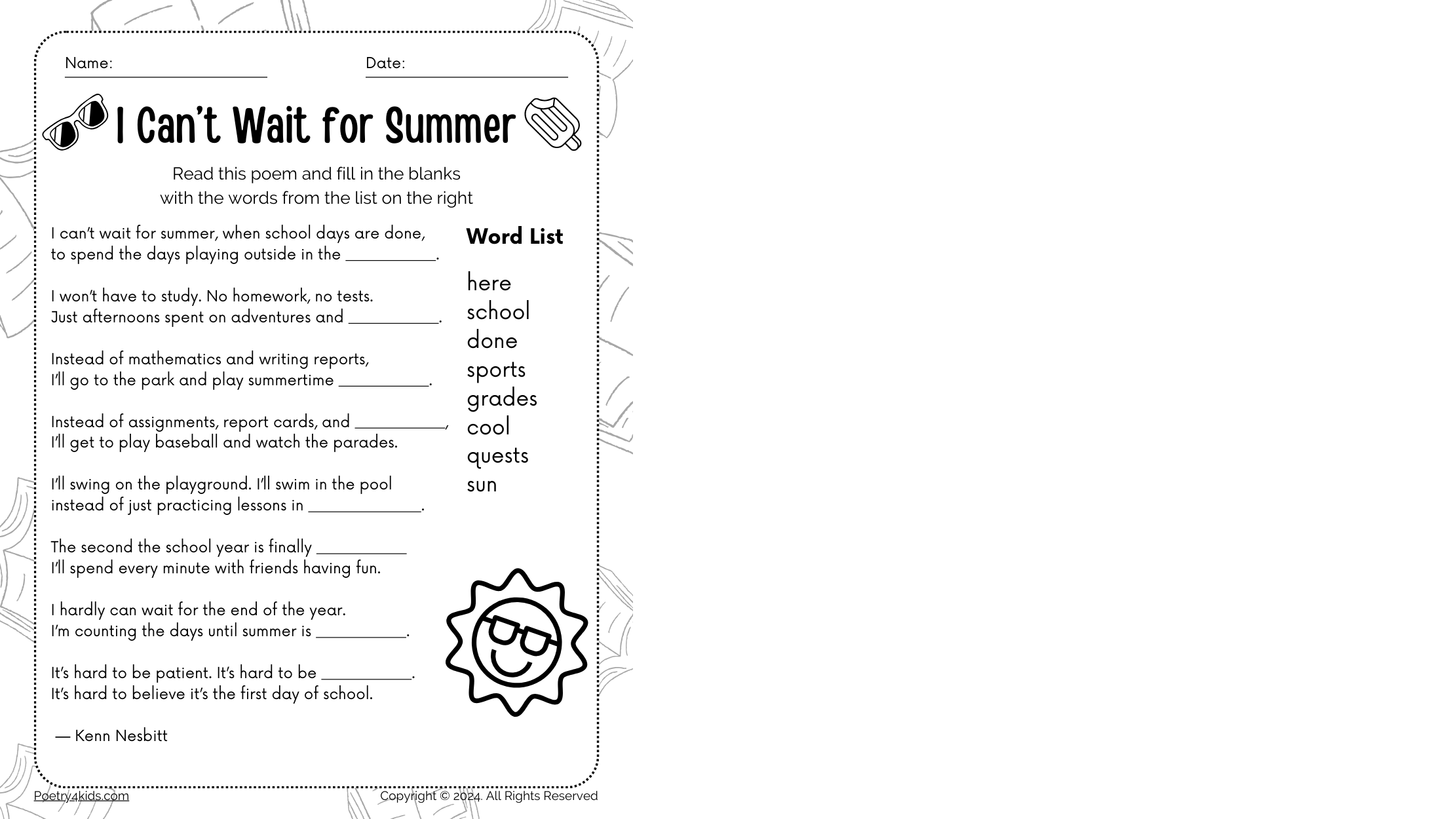 Introducing Printable Poetry Activity Worksheets for Your Classroom ...