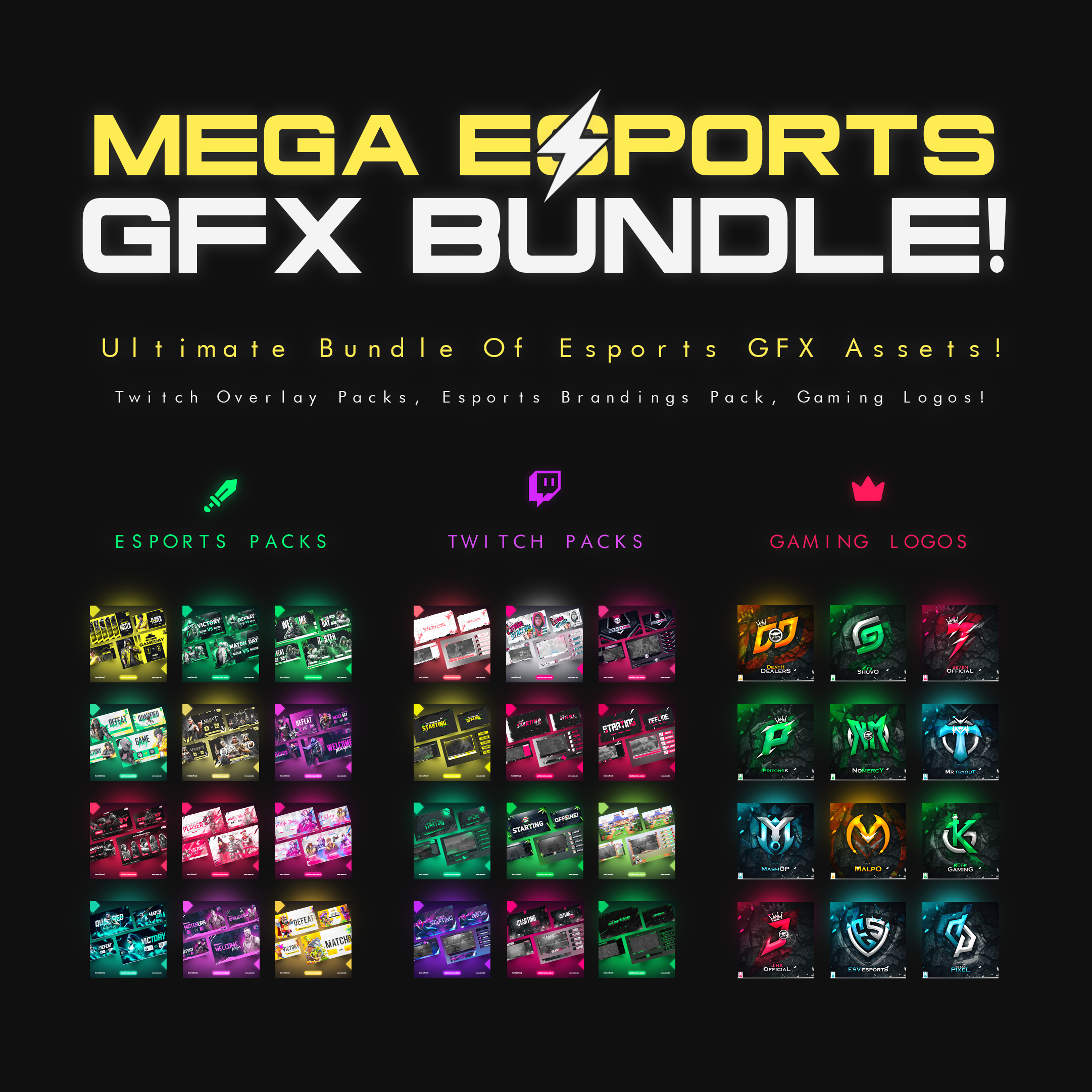 MEGA ESPORTS - GFX BUNDLE — SamX - Buymeacoffee