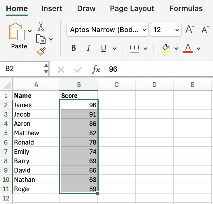 Coloring Cells in Excel Based on Value — vincentwidyan | Erin Data ...