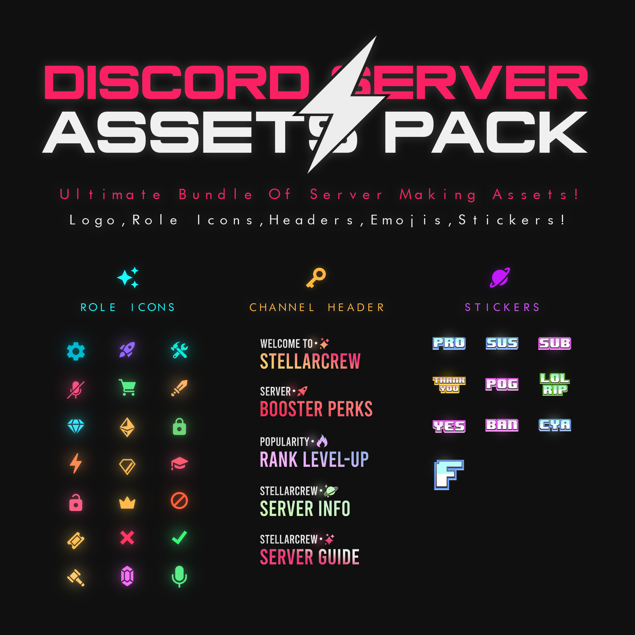 💎 Discord Server Assets Pack v.2 — SamX Estore - Buymeacoffee