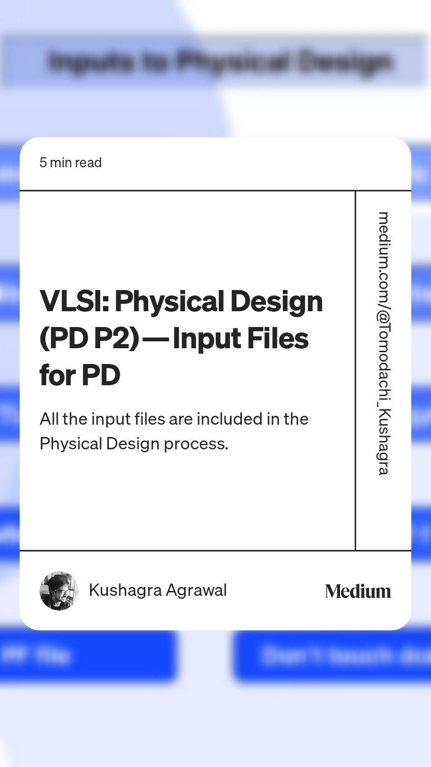 Medium Article: VLSI: Physical Design (PD P2) — Input Files for PD ...
