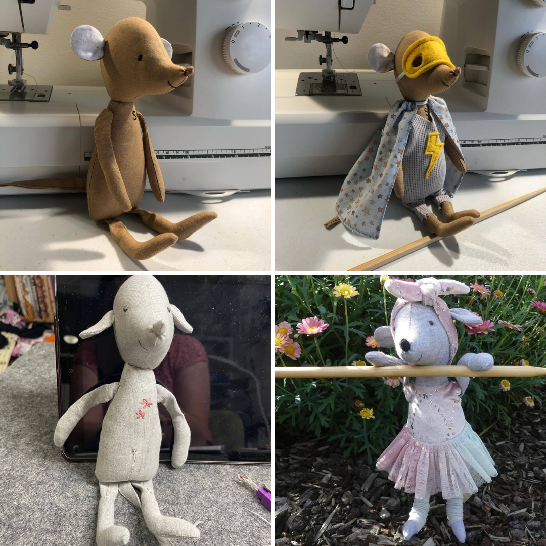 Sew Along "Mouse in 4 Outfits" — Anna.patterns - Buymeacoffee