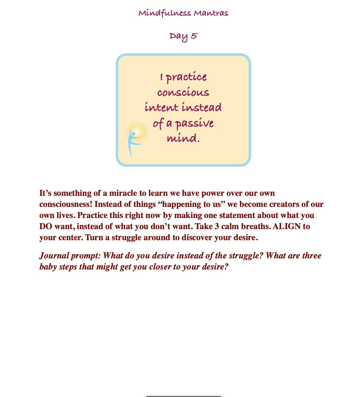 30 Days Of Mindfulness Printable Journal — Mary Ellen Telesha ...