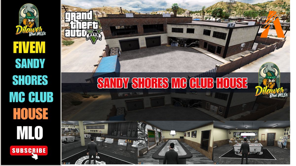 Fivem exploring sandy shores Mc club house gta 5 gang club mlo Fivem ...