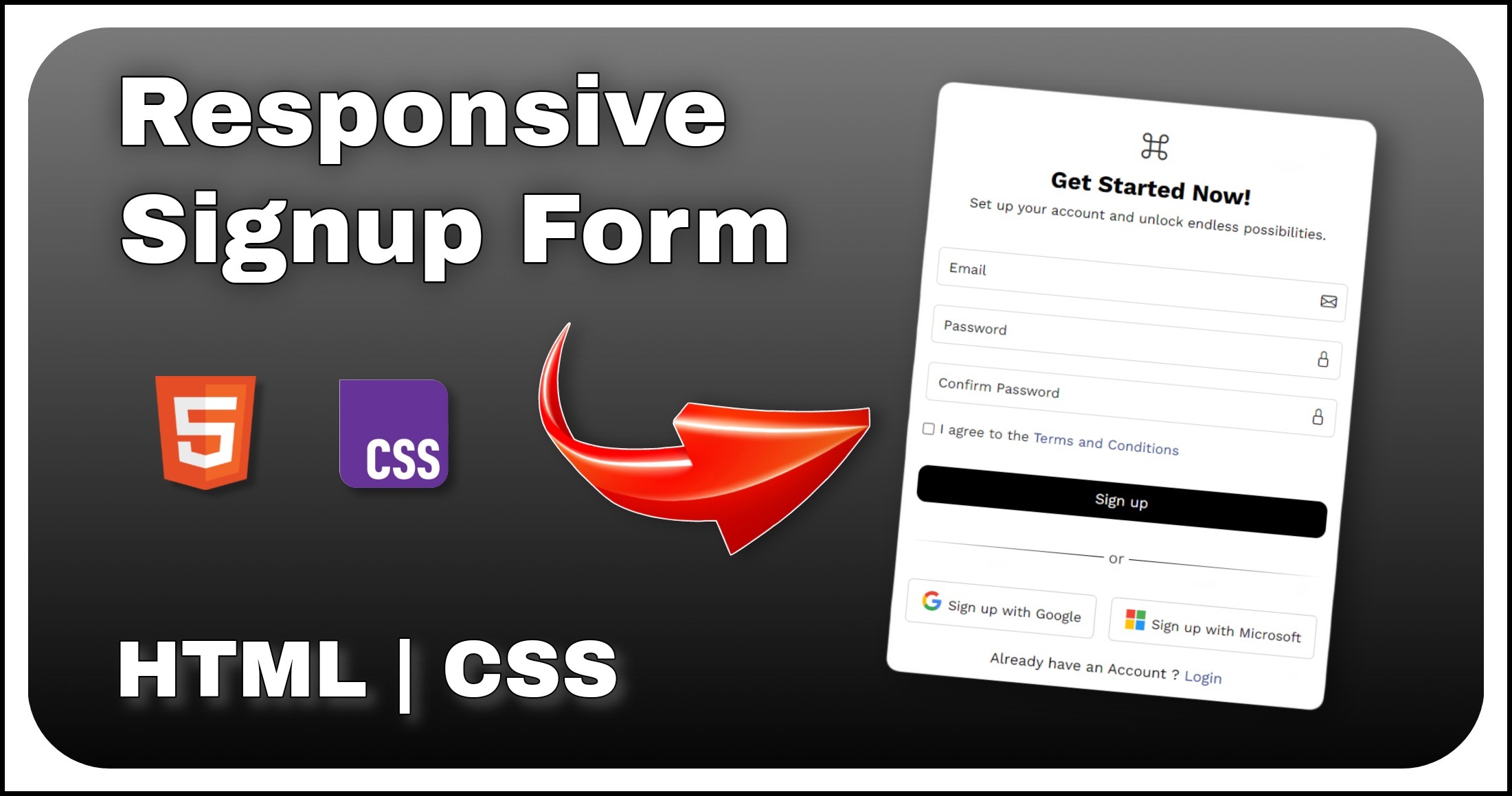Responsive Sign up Form with Social signup options — Smart UI Studio ...