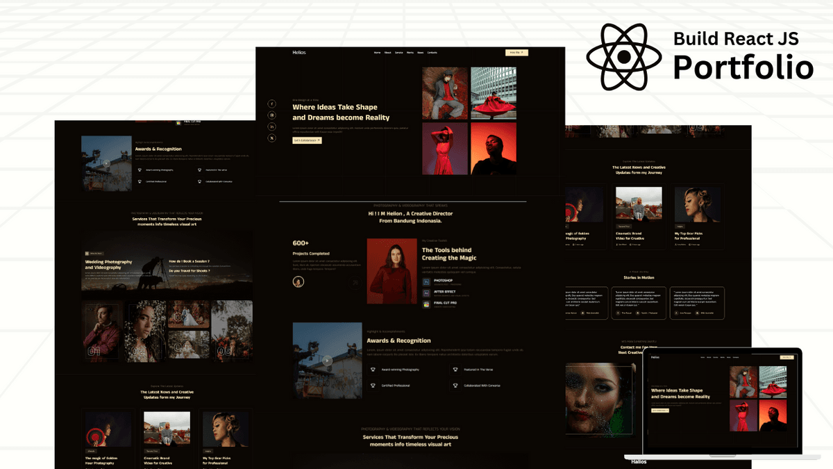 Build React Js Project Portfolio Template Source Code And Resources 🚀 — K2infocom