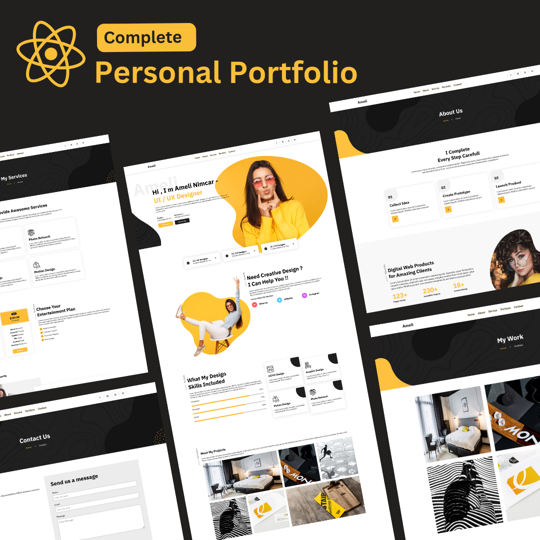 Modern New Looking React Js Portfolio Website | Template | Source Code ...