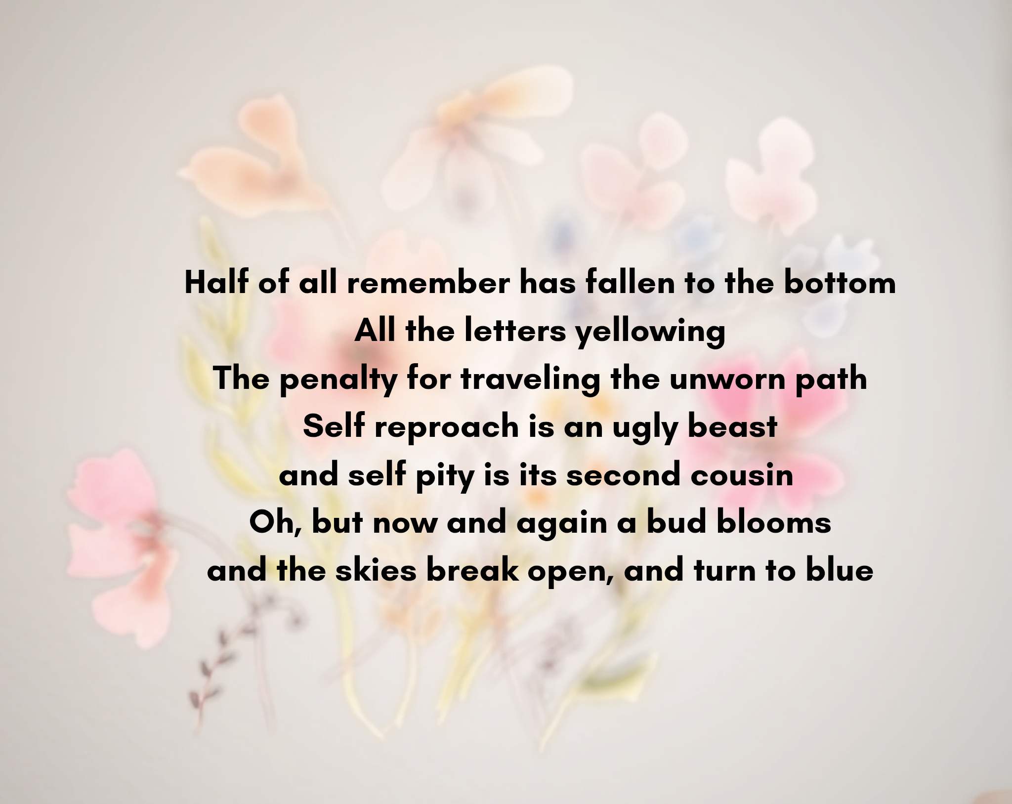 A recent poem called "Blue" — MaryAnne Bernardo - Buymeacoffee