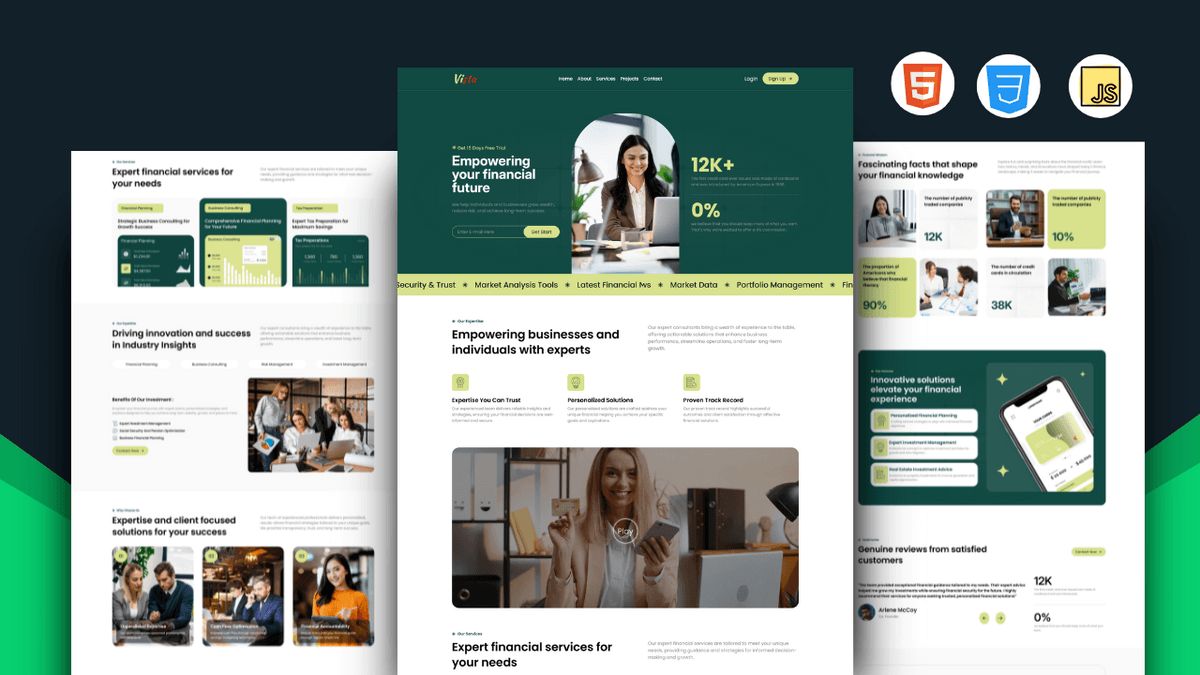 Modern Website Project Template Html Css And Javascript 🚀 — K2infocom Buymeacoffee