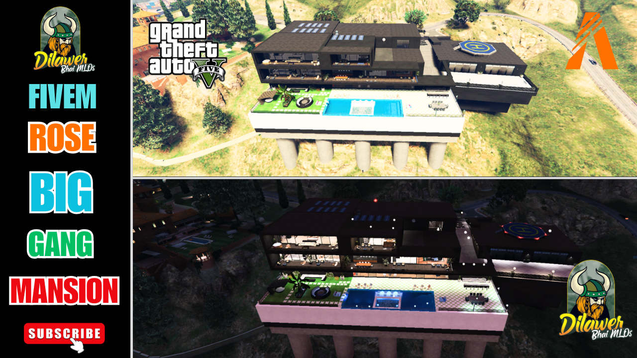 Fivem Rose big gang mansion GTA 5 Vinewood mansion gang villa _ Gta 5 ...