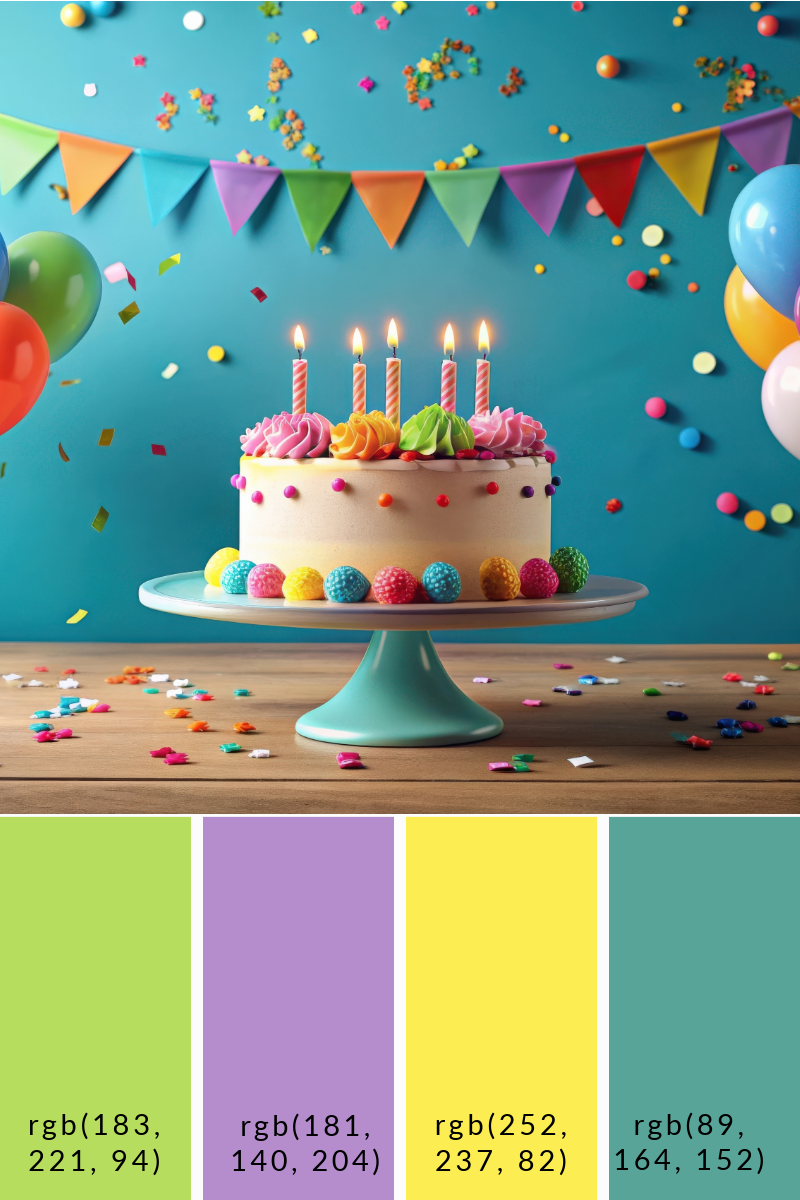 Party Cake Color Palette — Andrea Peterson - Buymeacoffee