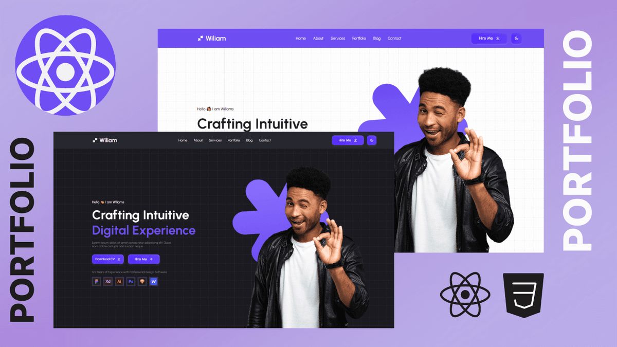 🎓 Innovative React Portfolio Template – Elevate Your Journey! 🌈📖 — K2infocom - Buymeacoffee