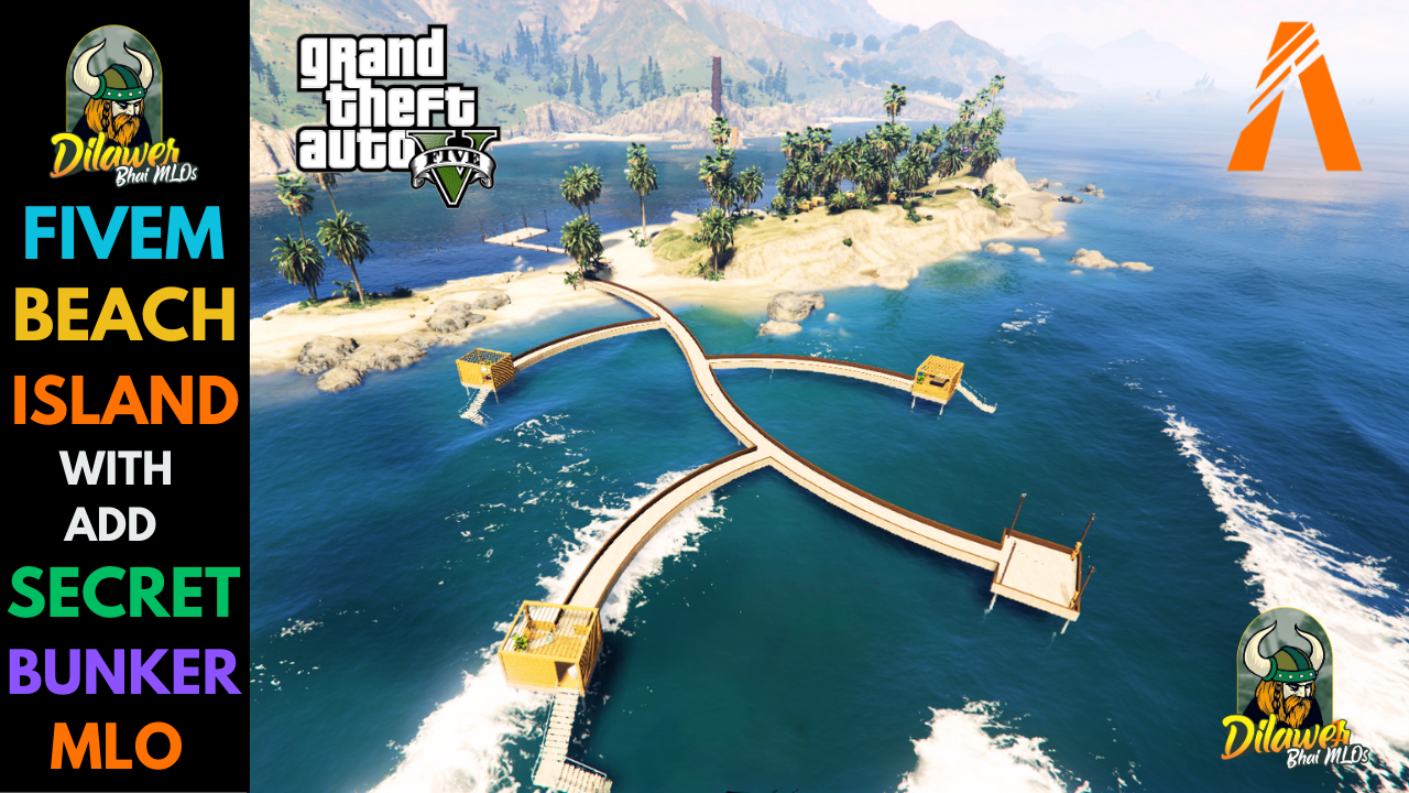 fivem beach island mlo with secret bunker fivem mafia - Fivem beautiful ...