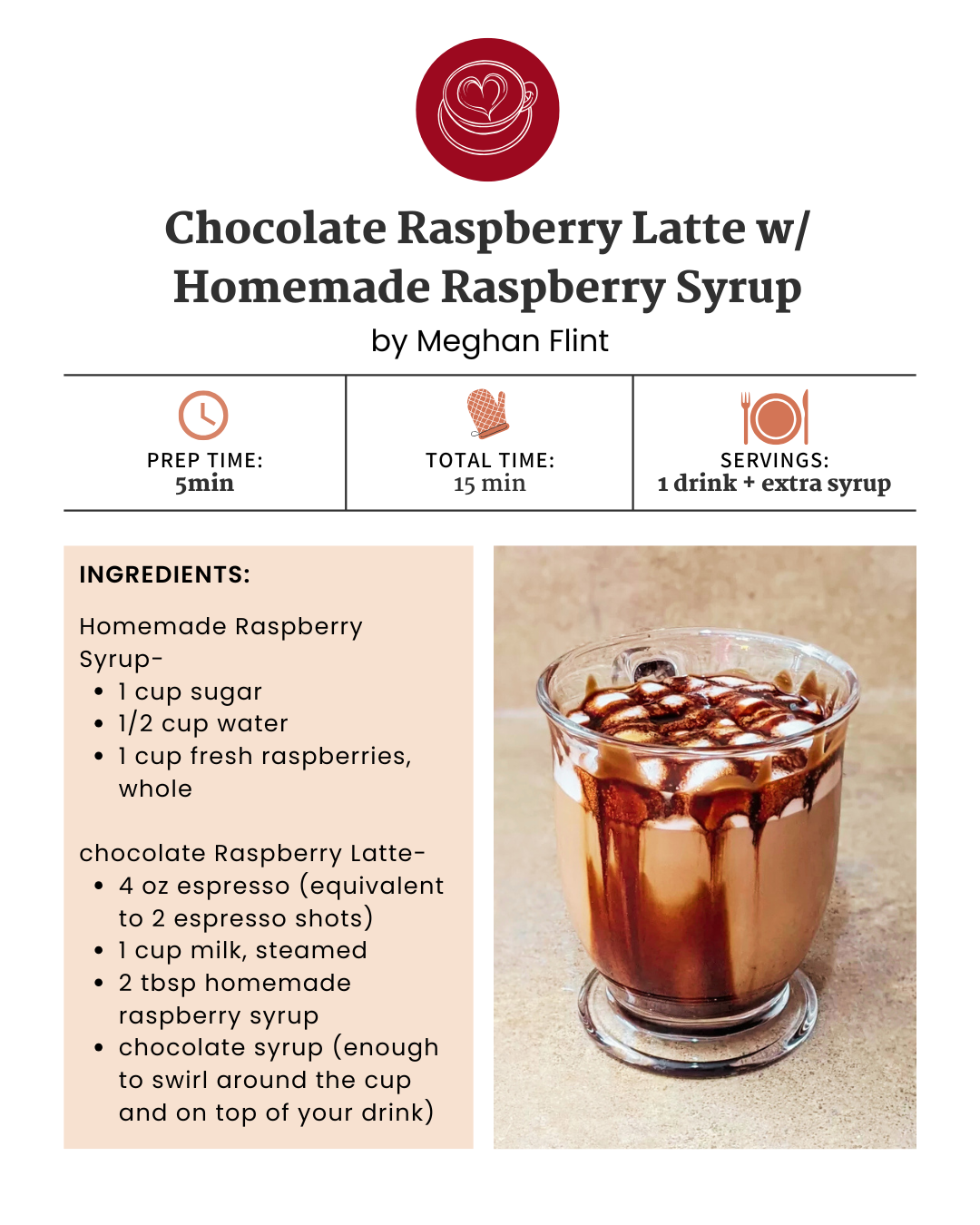 Chocolate Raspberry Latte with Easy Homemade Raspberry Syrup — Meghan ...