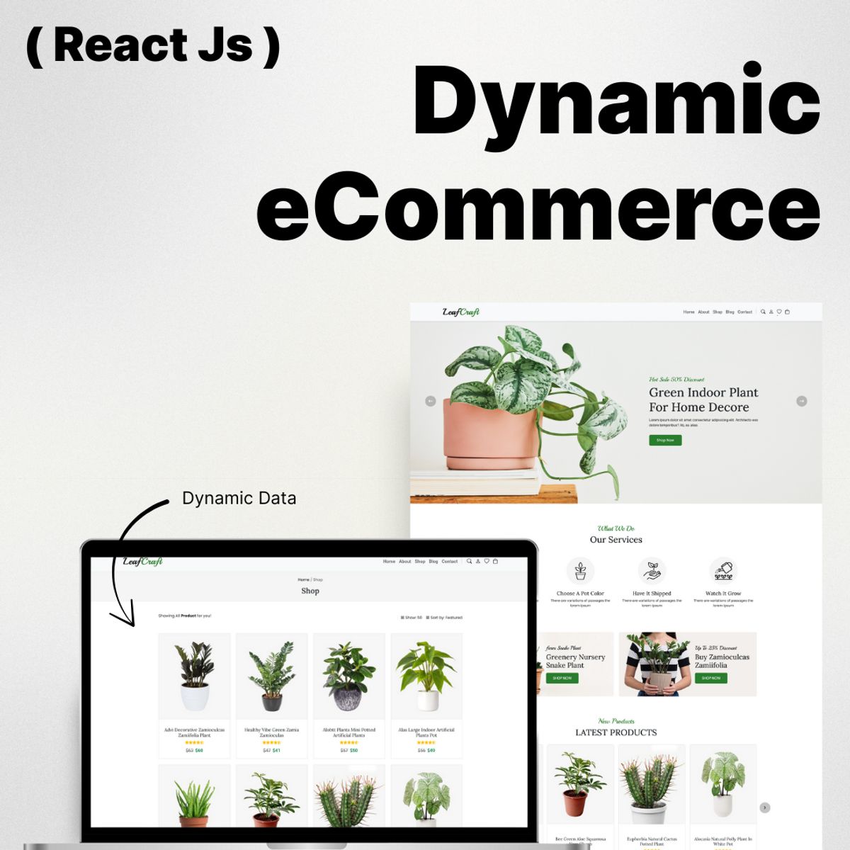 ReactJS Plant Store Template with Bootstrap 5 – Fresh & Responsive ...