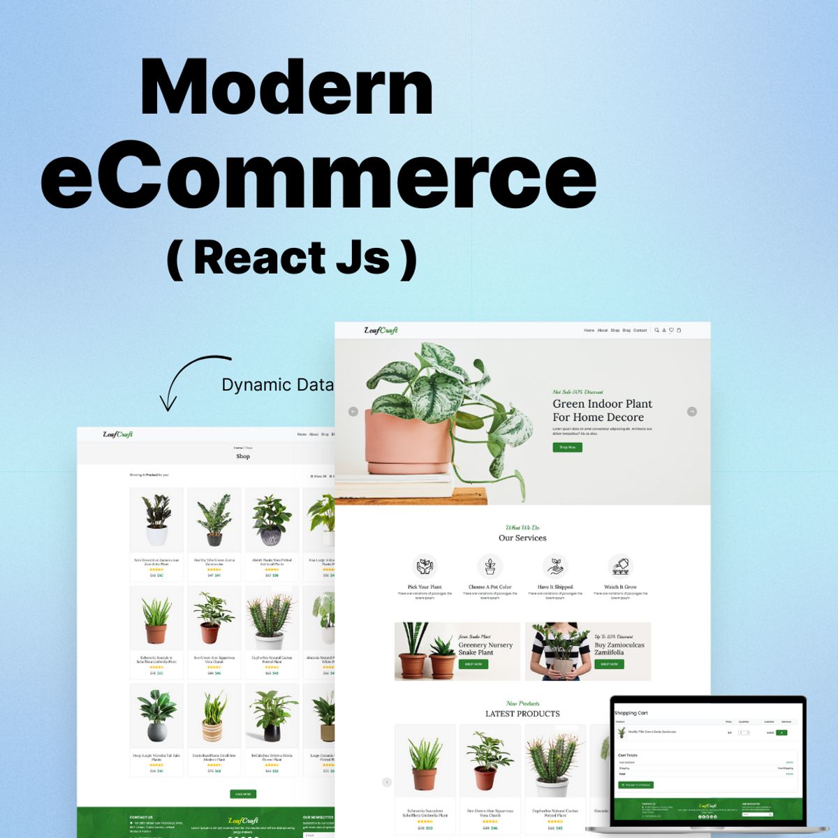 Plants Online Store Website in React JS | Bootstrap 5 Responsive Design — K2infocom - Buymeacoffee
