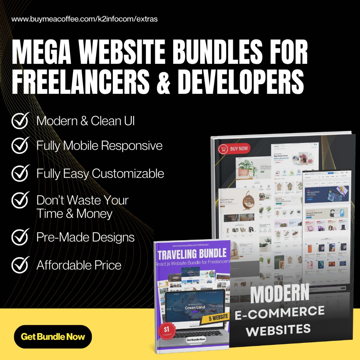 Modern E-Commerce Website Bundle – Clean, Responsive & Conversion-Ready — K2infocom - Buymeacoffee