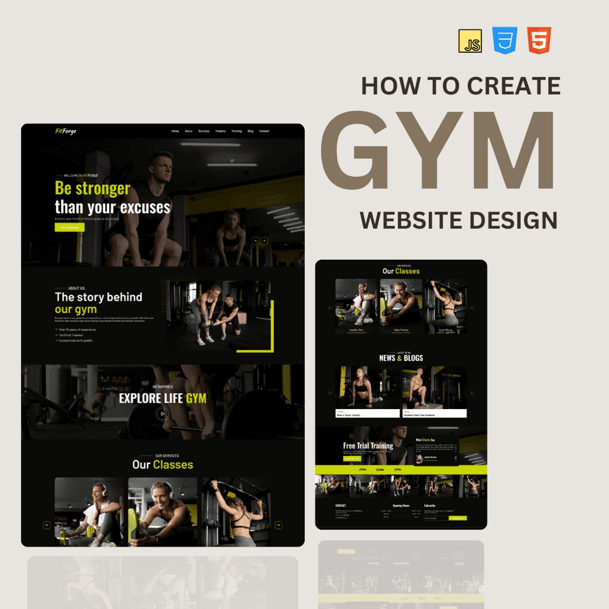 Gym Landing Page Website Template | Responsive HTML CSS JS — K2infocom ...