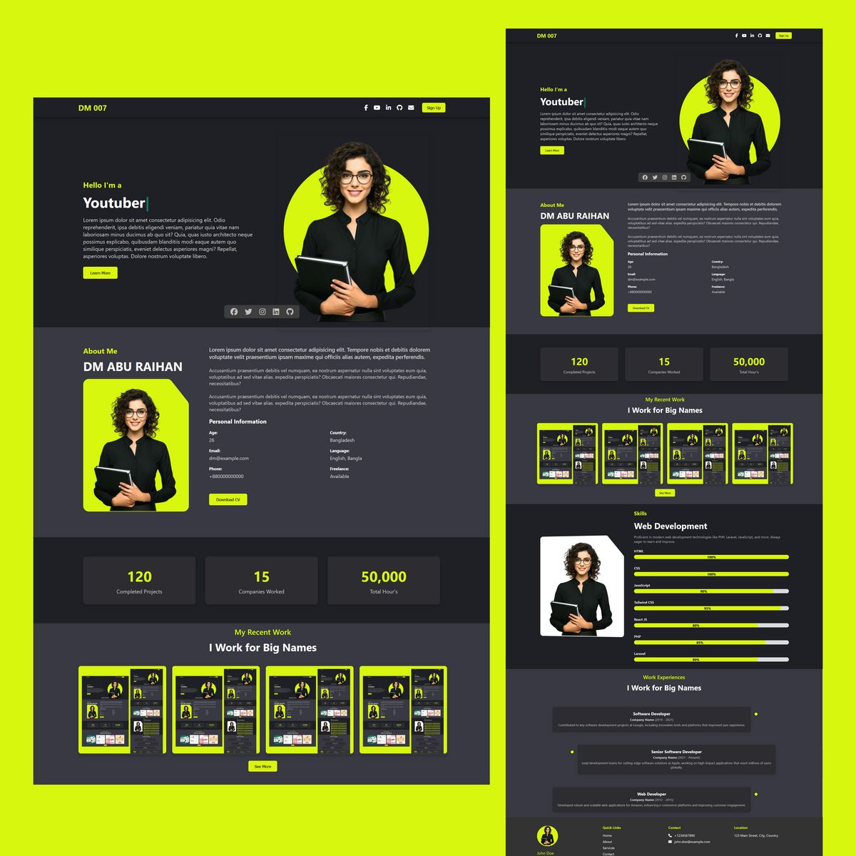 Personal Portfolio Website | Fully Responsive Portfolio Website — DM ...
