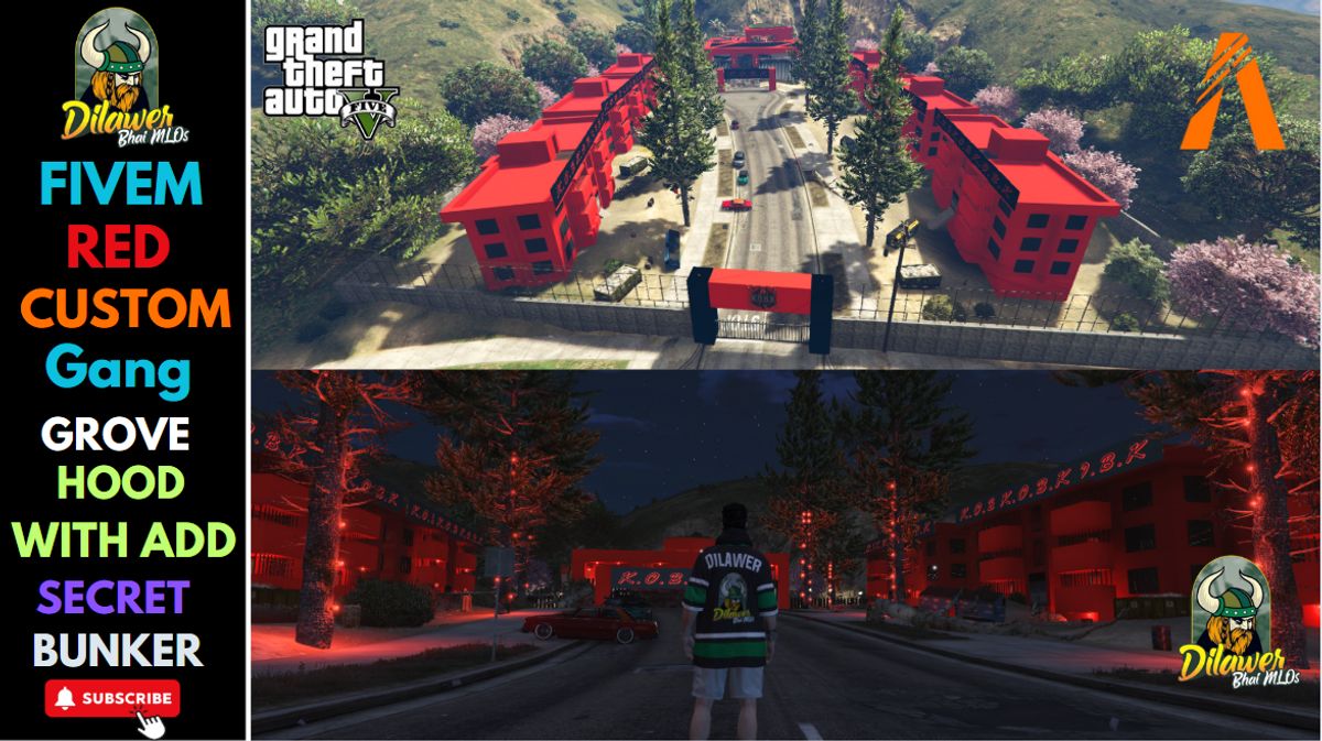 Fivem Red custom gang grove Hood gang Grove streat mlo gta 5 gang city ...