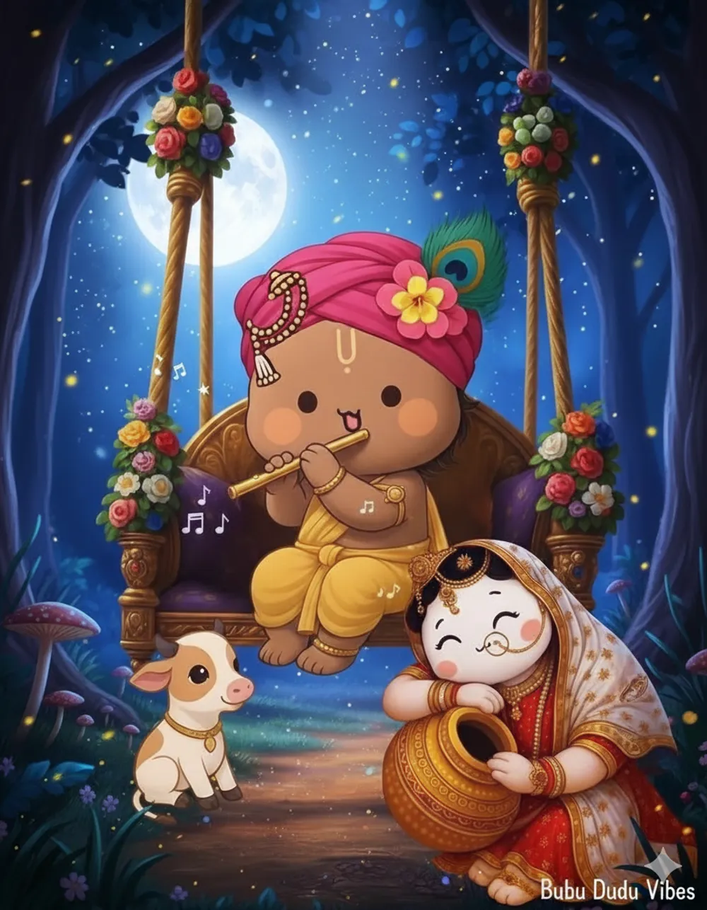 How our Bubu and Dudu look as Lord Krishna and Radha Rani 🥰 — BUBU DUDU ...