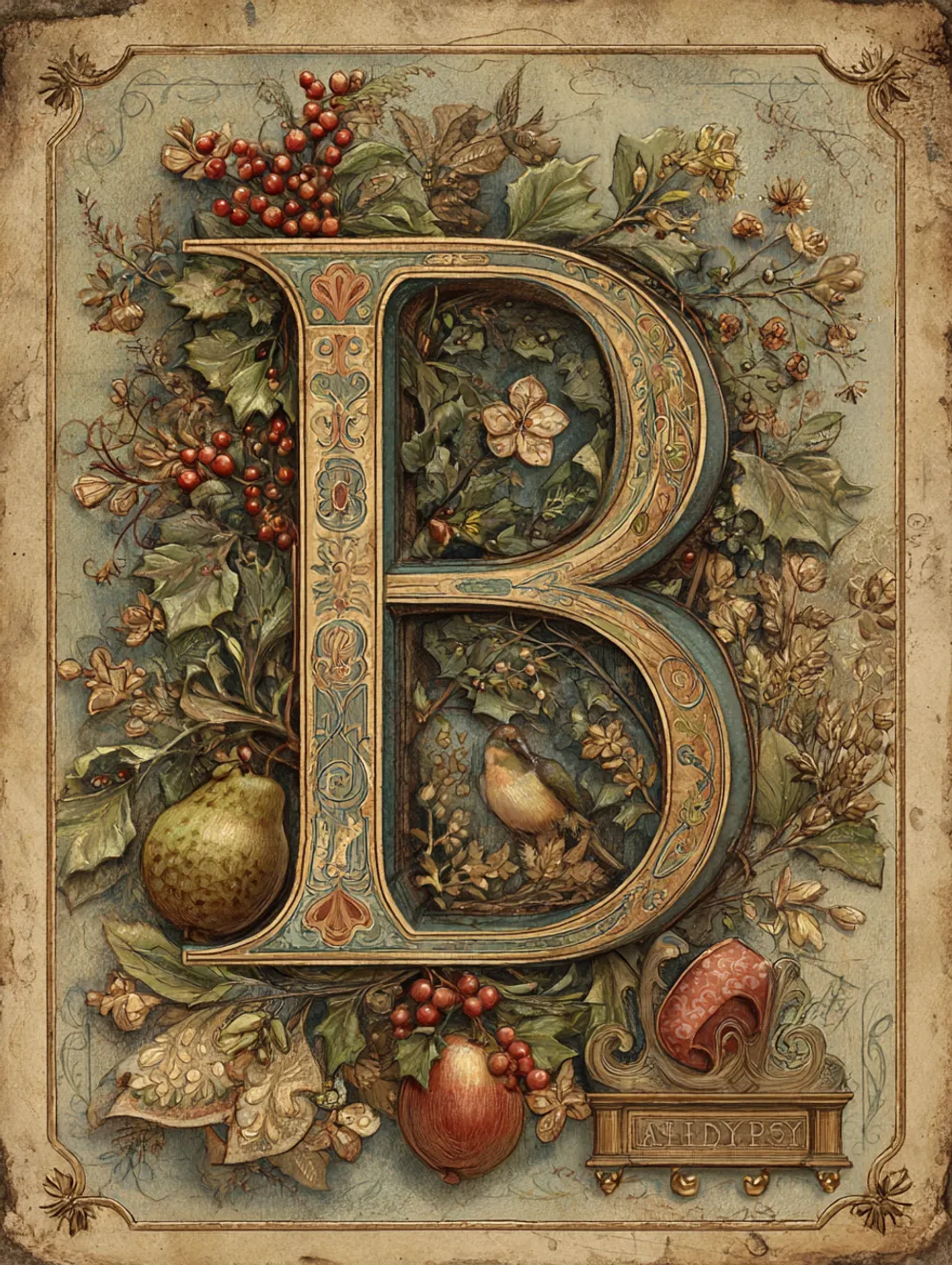 Old World Style Initials A-I — AI-Creations - Buymeacoffee