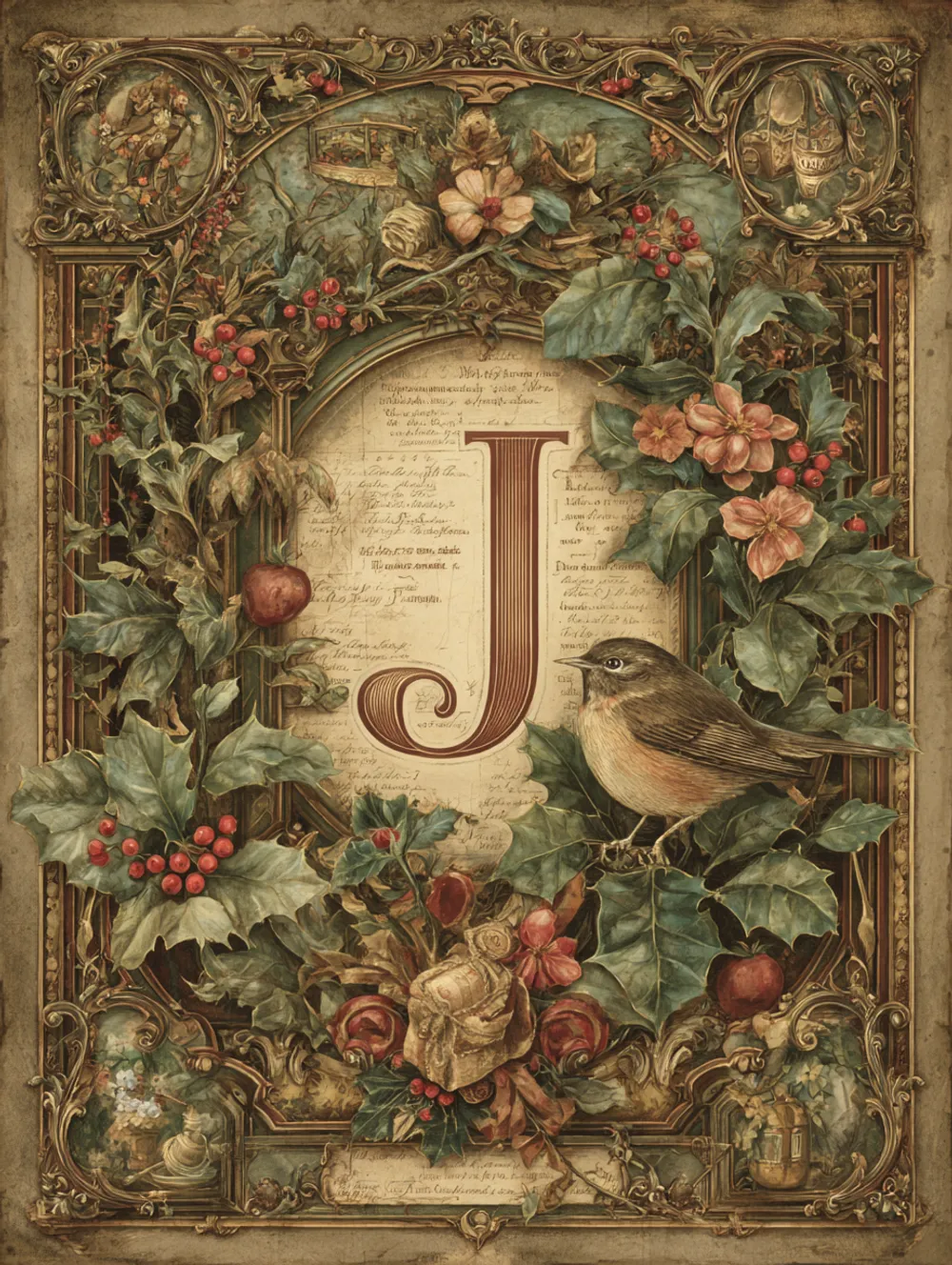 Old World Style Initials J-Q — AI-Creations - Buymeacoffee