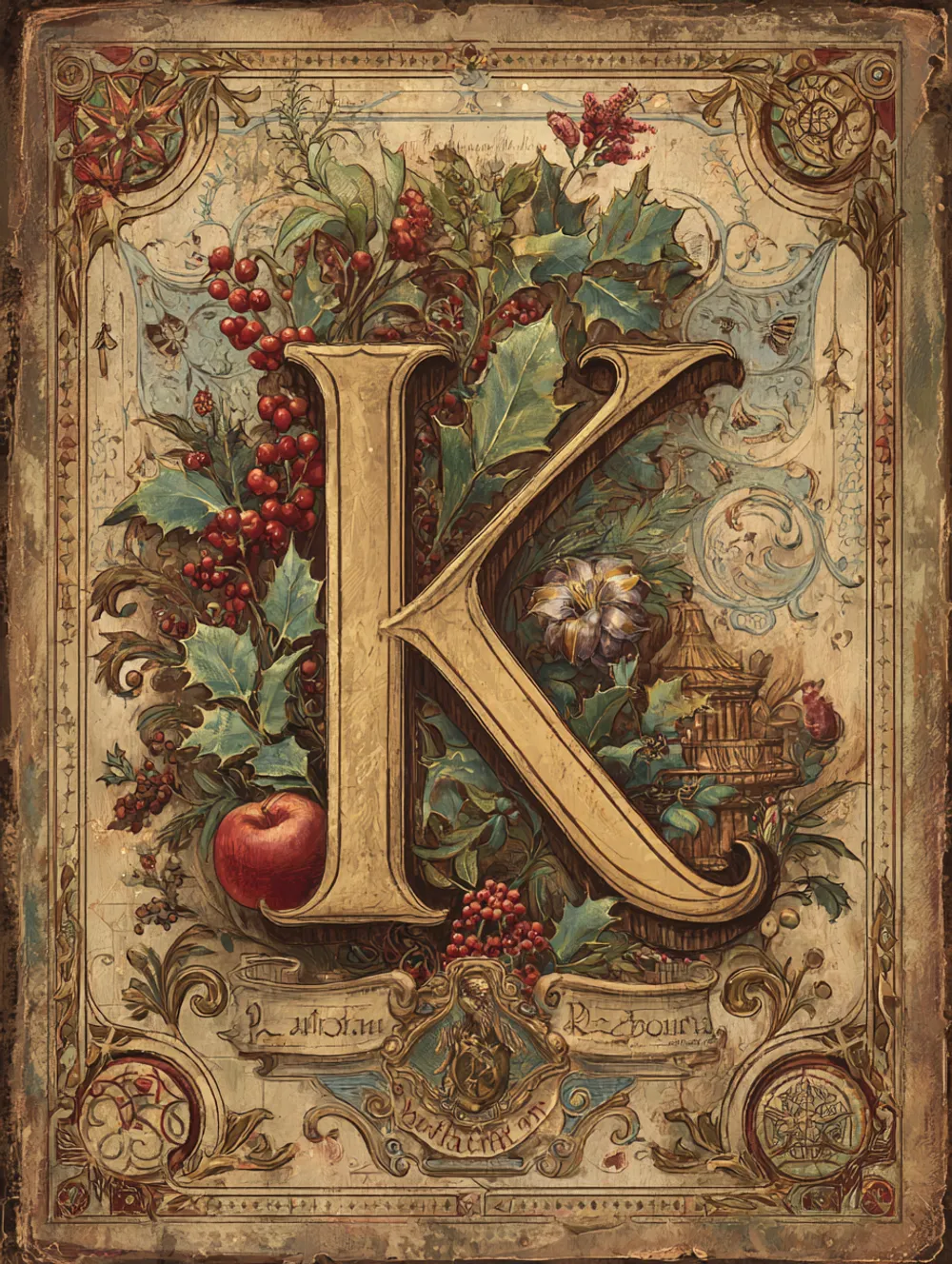 Old World Style Initials J-Q — AI-Creations - Buymeacoffee