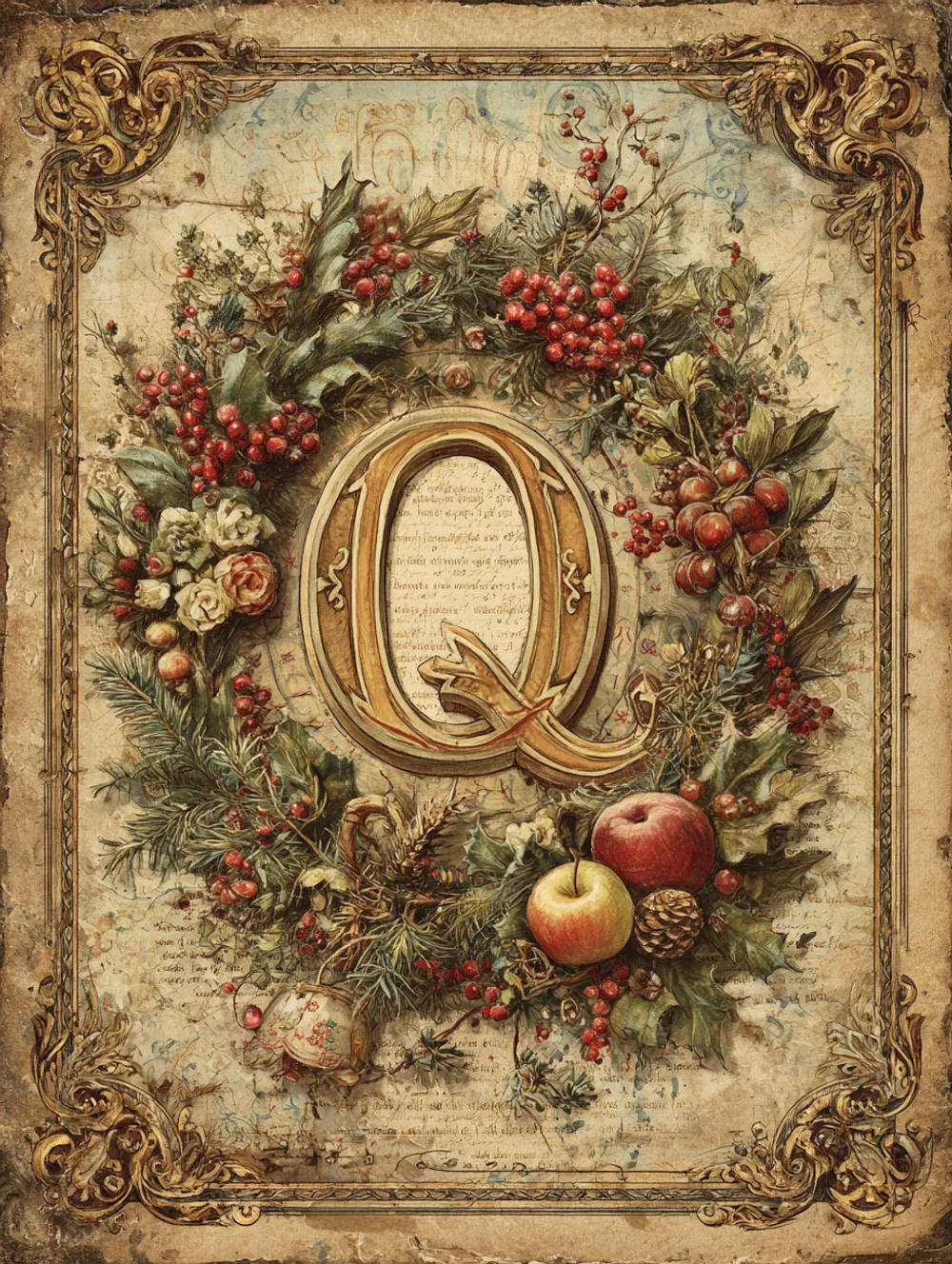 Old World Style Initials J-Q — AI-Creations - Buymeacoffee