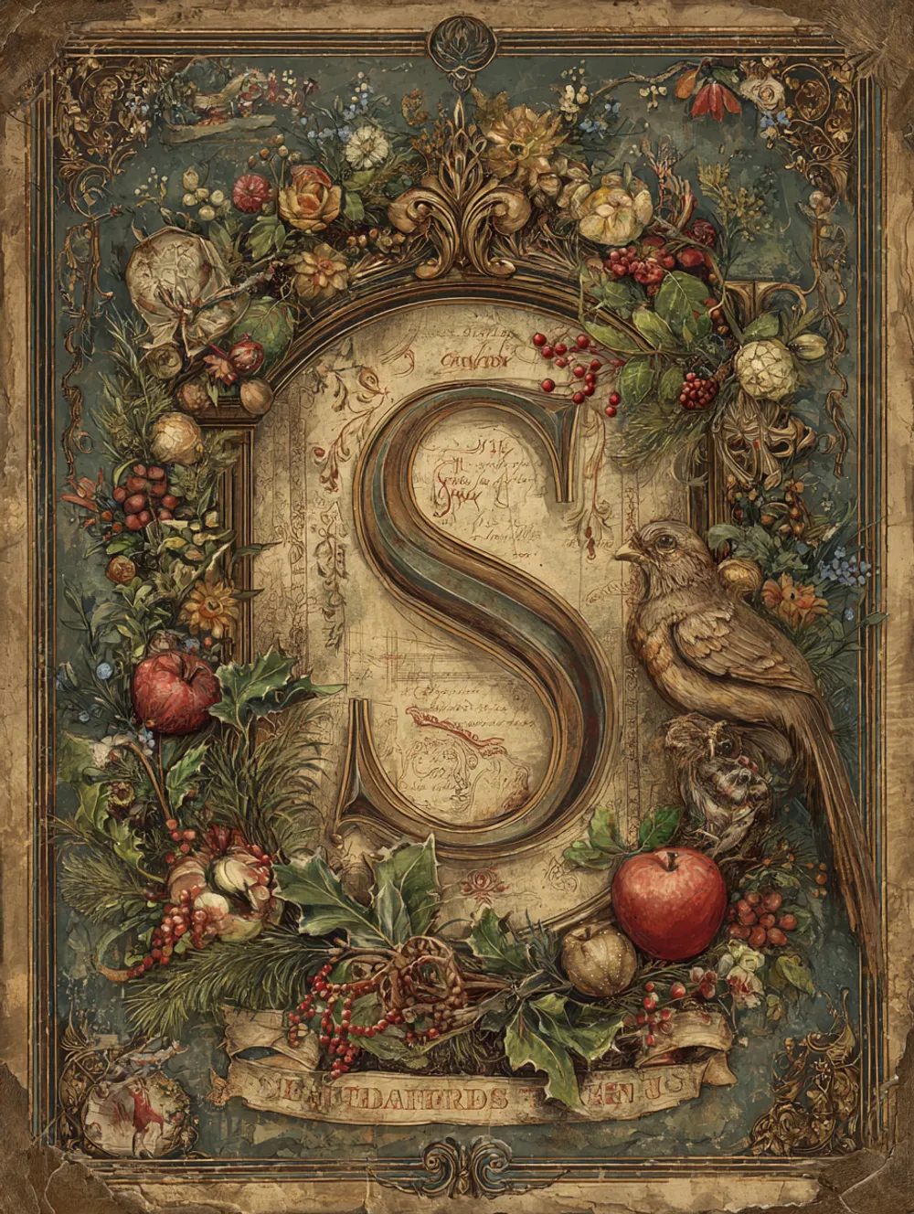 Old World Style Initials R-Z — AI-Creations - Buymeacoffee