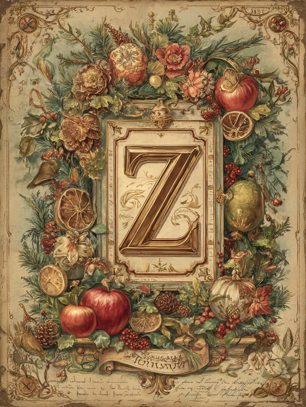 Old World Style Initials R-Z — AI-Creations - Buymeacoffee