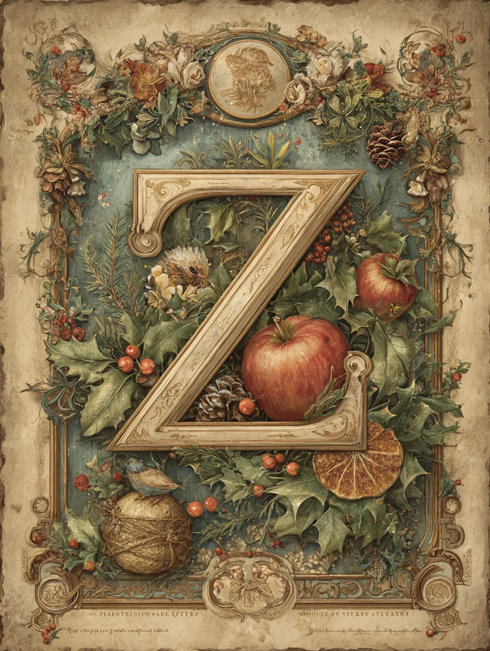 Old World Style Initials R-Z — AI-Creations - Buymeacoffee