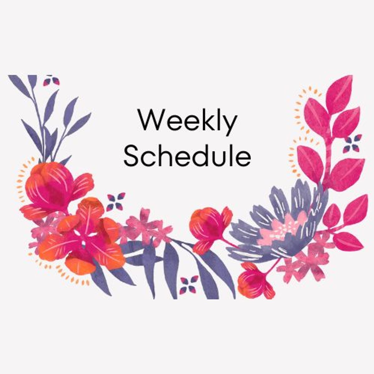 Weekly schedule — Recovery Garden Collective - Buymeacoffee