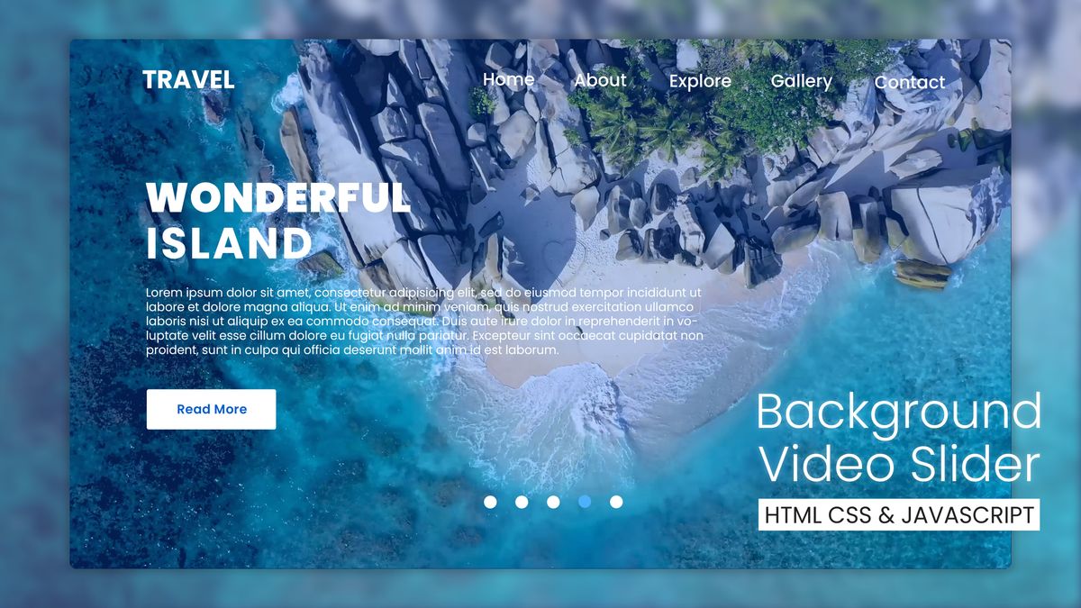 Responsive Website Design | With Background Video Slider (Travel ...