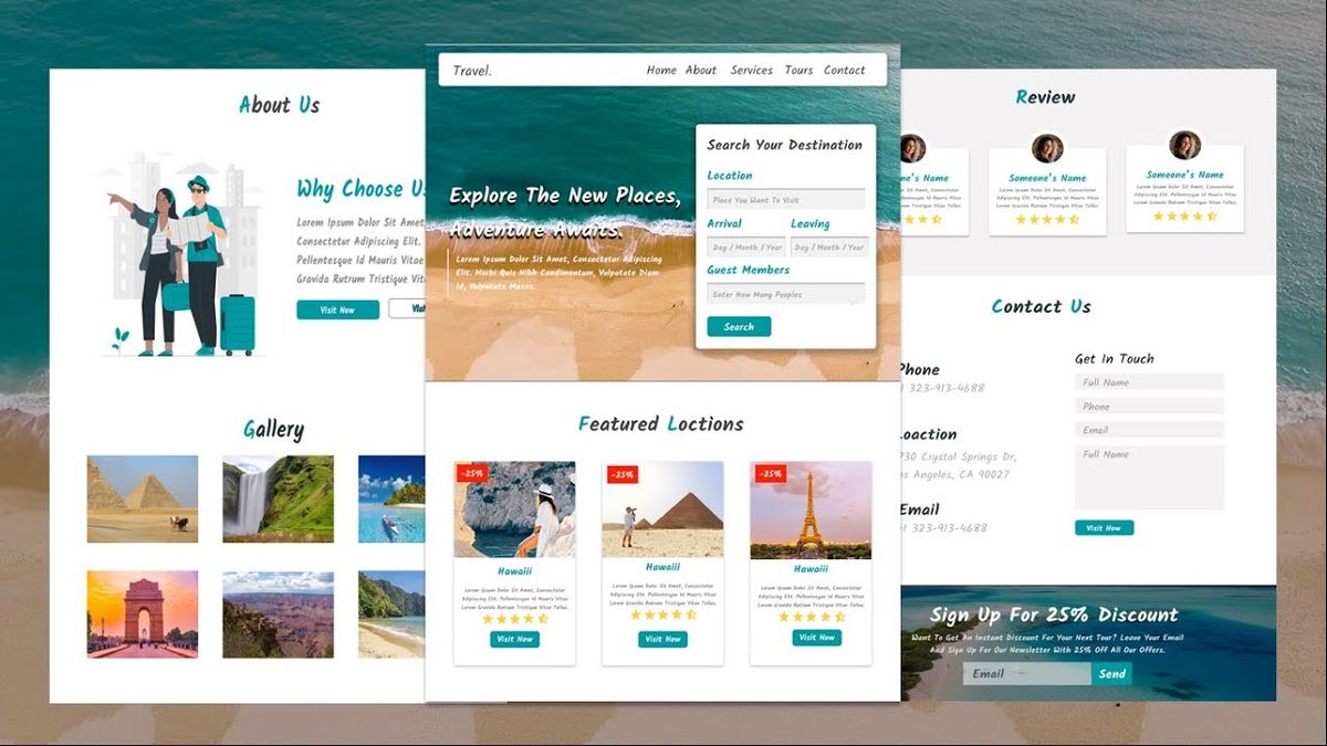 Travel Website | Source Code - Buymeacoffee