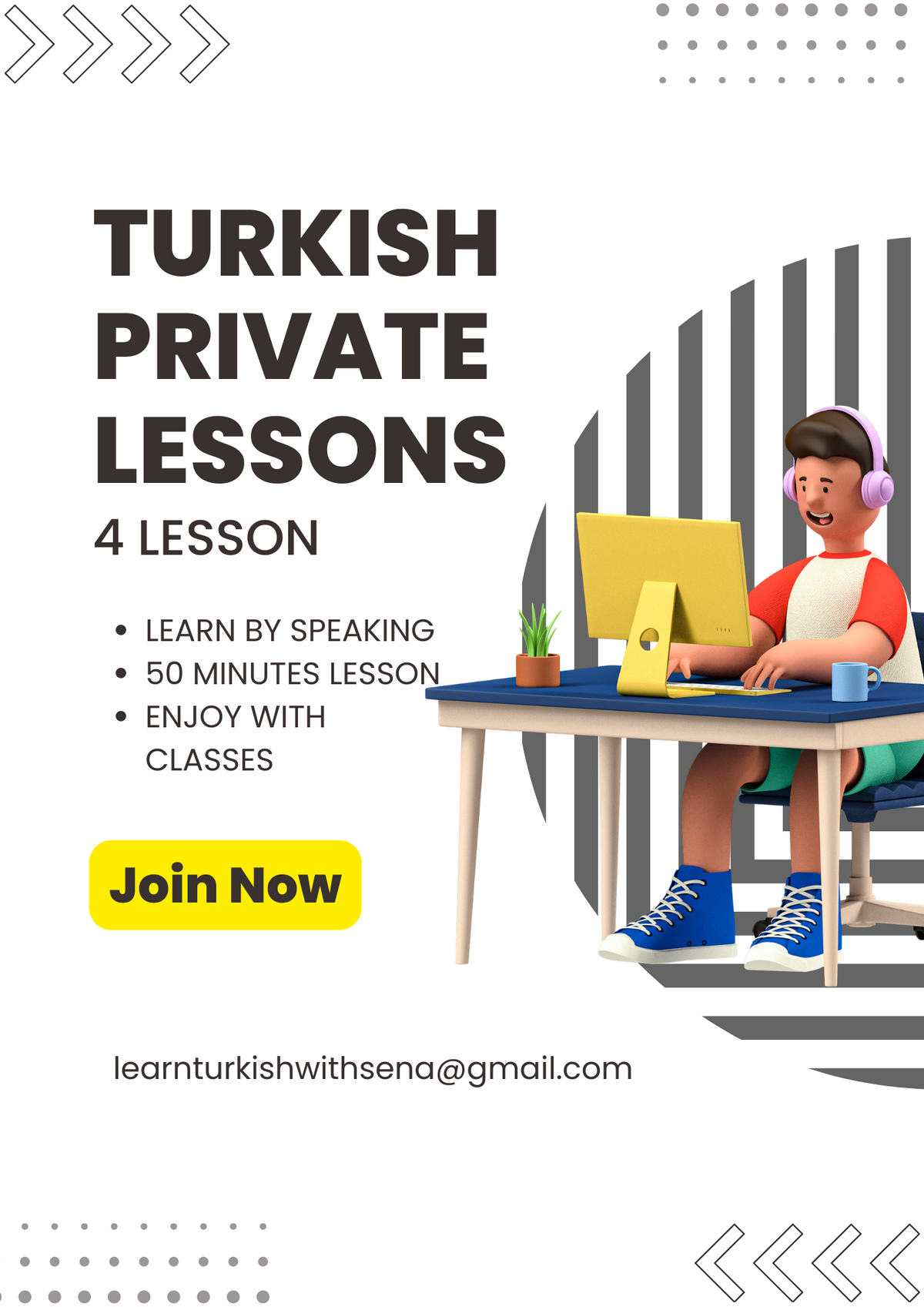 Turkish Private Lessons (4 lesson) - Buymeacoffee