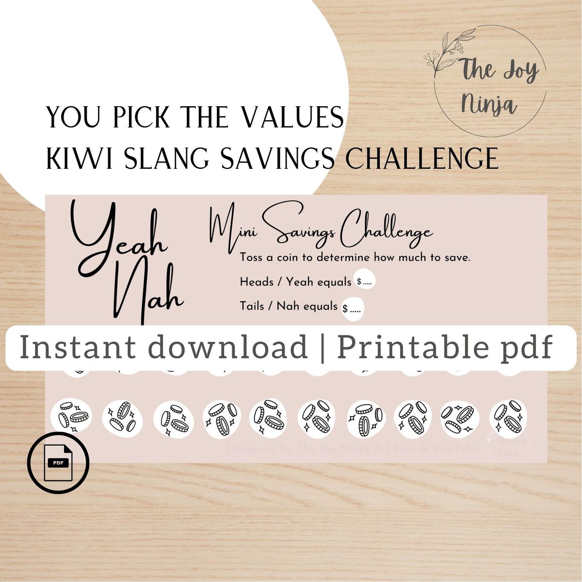 Yeah / Nah Savings Challenge - Buymeacoffee