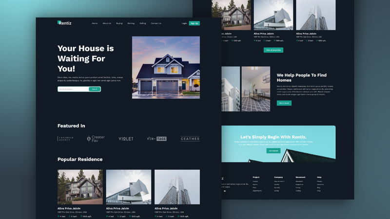 Responsive Animated Personal Website Design🌟 - Buymeacoffee