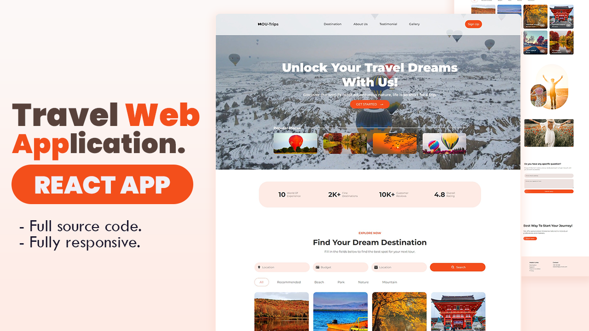 Travel Web Application | Updated Source Code - Buymeacoffee