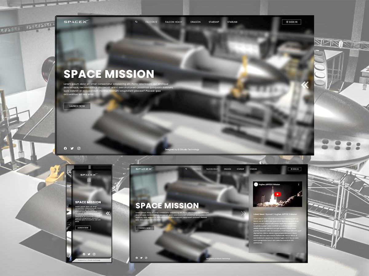 SpaceX Revamped: an Animated Landing Page (HTML, CSS & JS) - Buymeacoffee