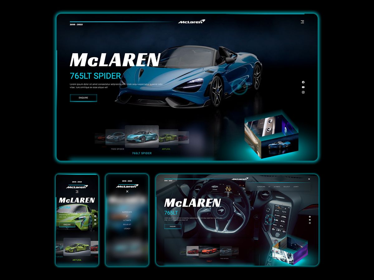 Dynamic & Responsive Sports Car Website Landing Page | HTML, CSS & JS - Buymeacoffee