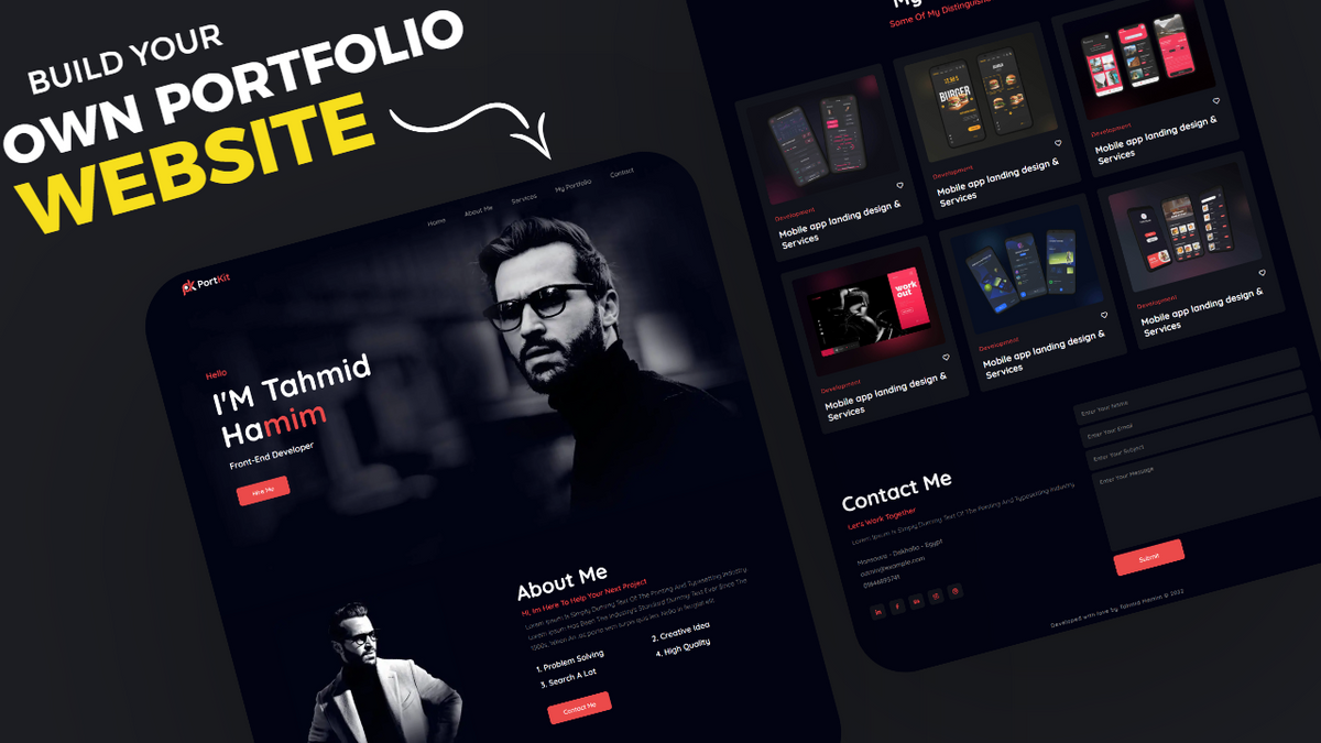Complete Personal Portfolio Website Using HTML CSS & JS | Tahmid Hamim - Buymeacoffee