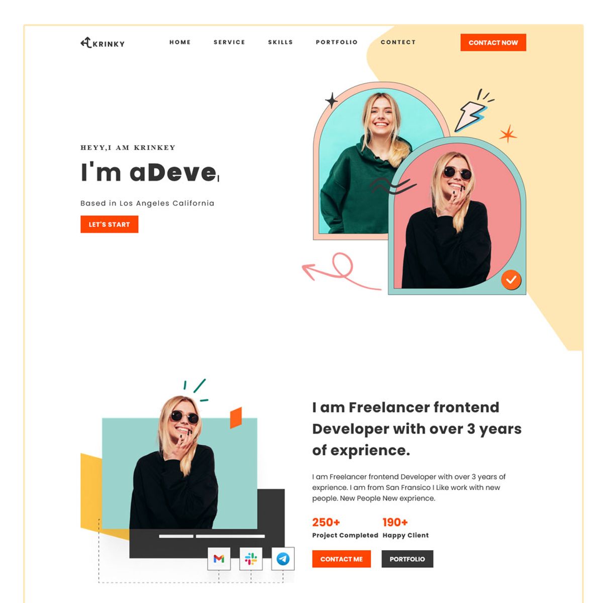 Complete Personal Portfolio website using HTML CSS and JavaScript — K2infocom - Buymeacoffee