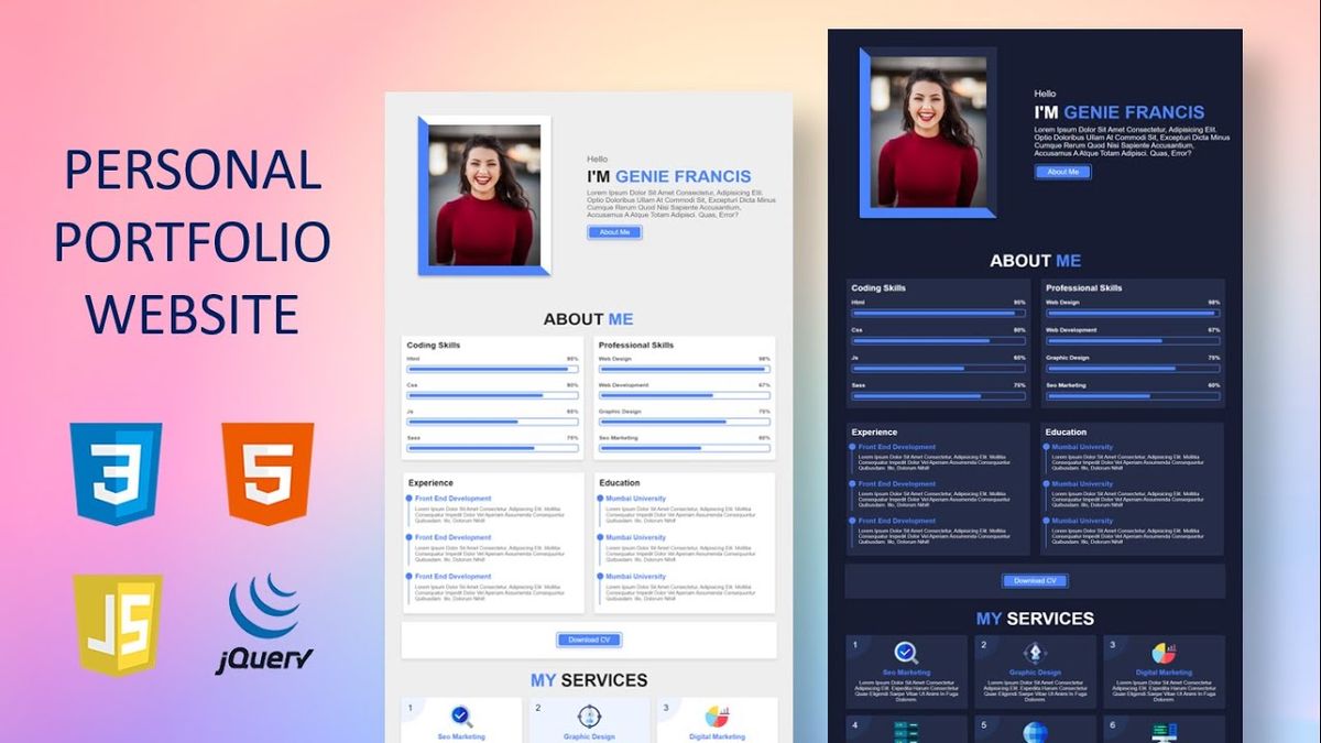 Personal Portfolio Website | Source Code - Buymeacoffee