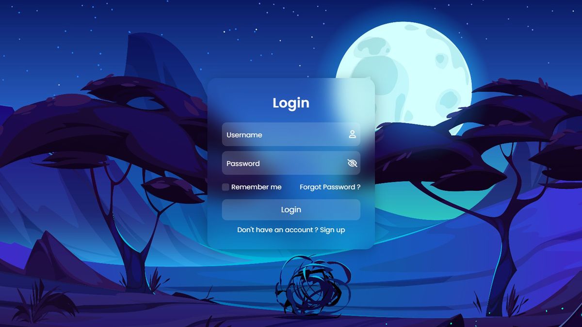 Glassmorphism Login Form - Buymeacoffee